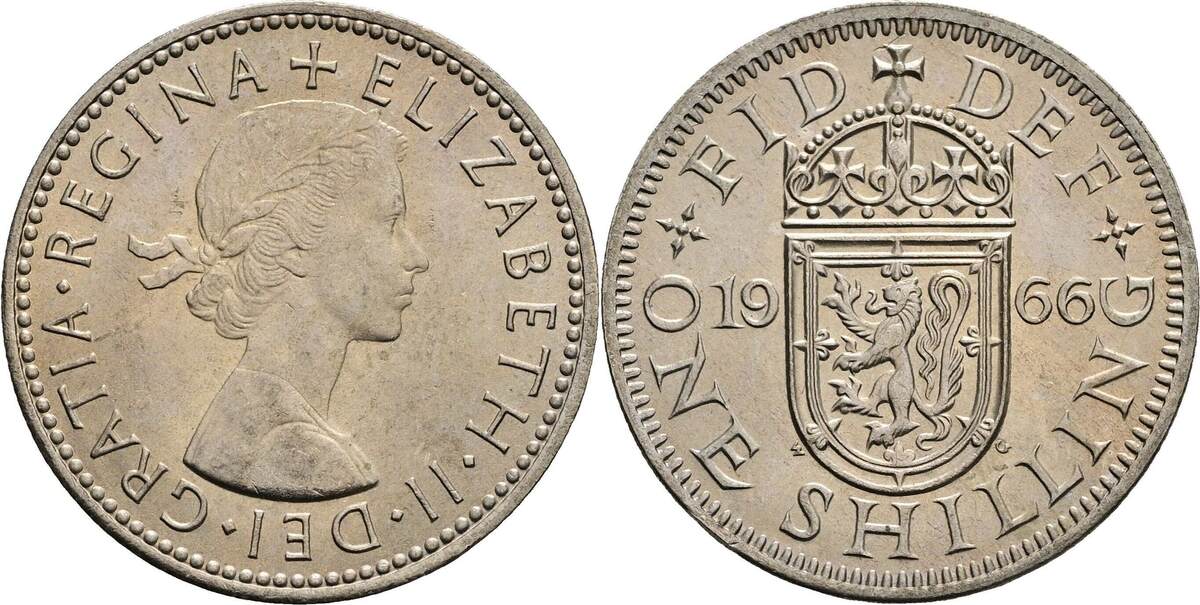 Großbritannien, Elisabeth II., 1 Shilling 1966 ss | MA-Shops