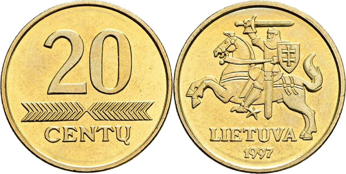 Litauen, 20 Centu 1997 vz | MA-Shops
