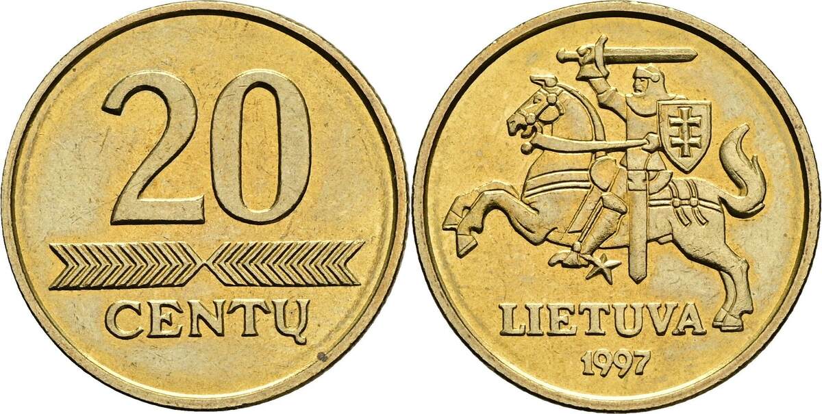 Litauen, 20 Centu 1997 vz | MA-Shops