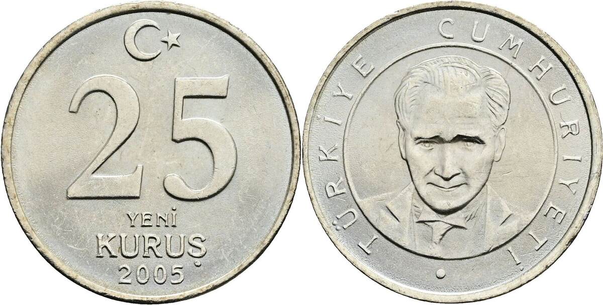 Türkei, 25 Yeni Kurus 2005 vz | MA-Shops