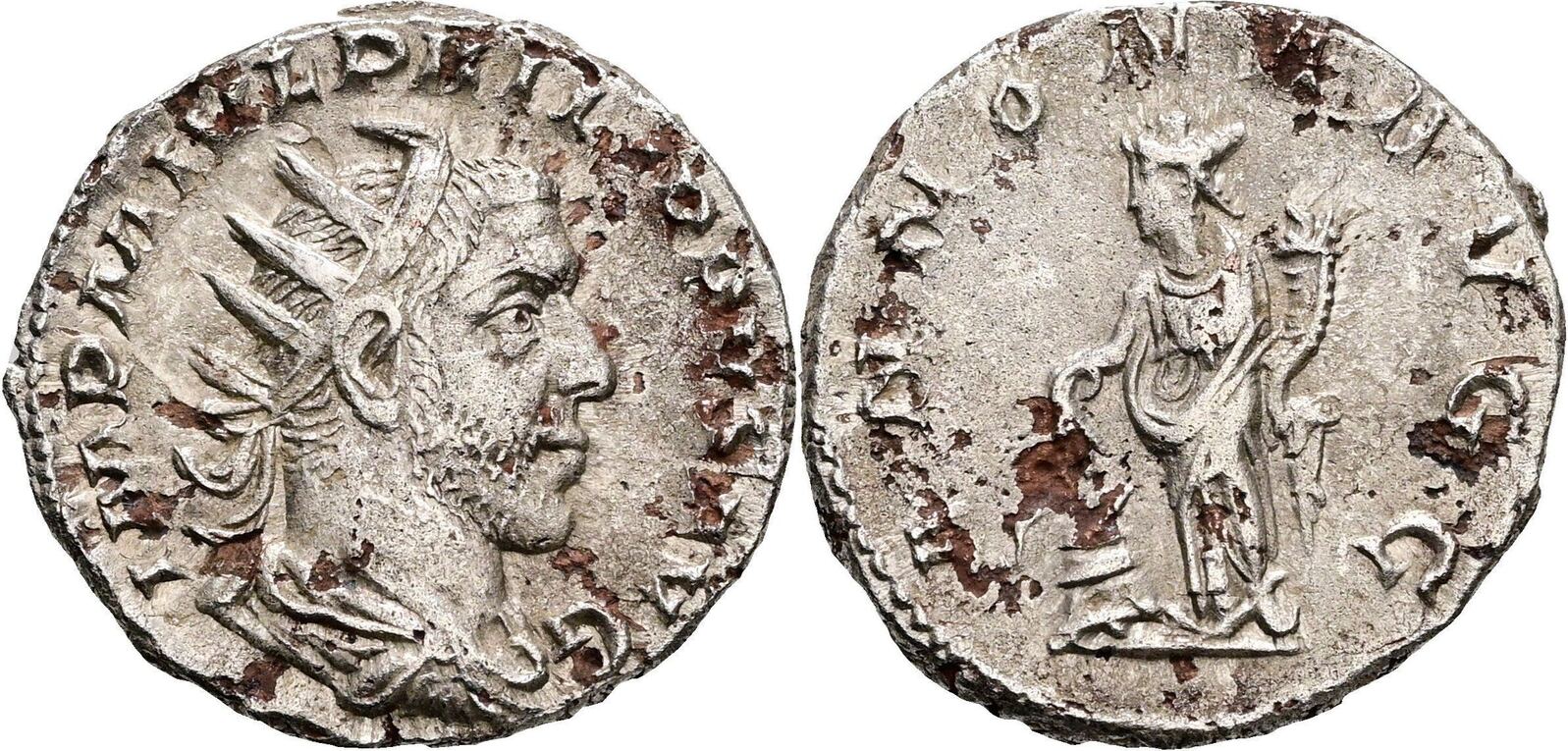 Rom Kaiserzeit, Philippus I. Arabs 244-249 AC, Antoninian ohne Jahr ss ...