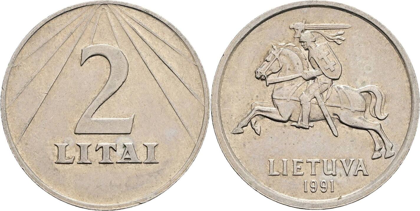Litauen, 2 Litai 1991 ss/vz | MA-Shops