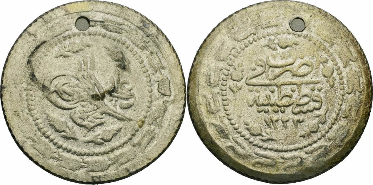 1834/1835 Osmanisches Reich Türkei Mahmud II 6 Kurush 1834/5 AD 1223 AH ...