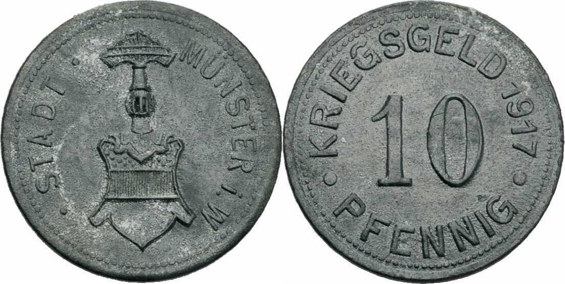 Deutsches Reich - Münster Deutsches Reich Notgeld Münster 10 Pfennig ...