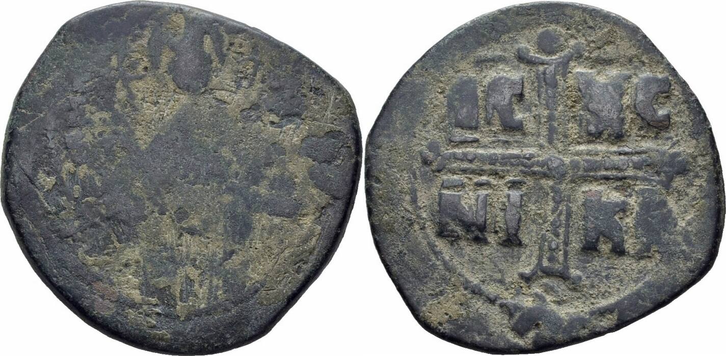 ca. 1030-1050 Byzanz Michael IV Paphlagon Anonymer Follis IC-XC NI-KA ...